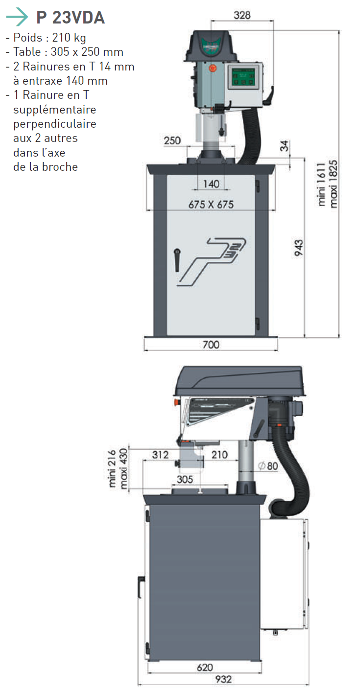 Perceuse automatique professionnelle P23VDA - Cincinnati VR ...
